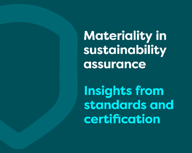 Materiality in sustainability assurance