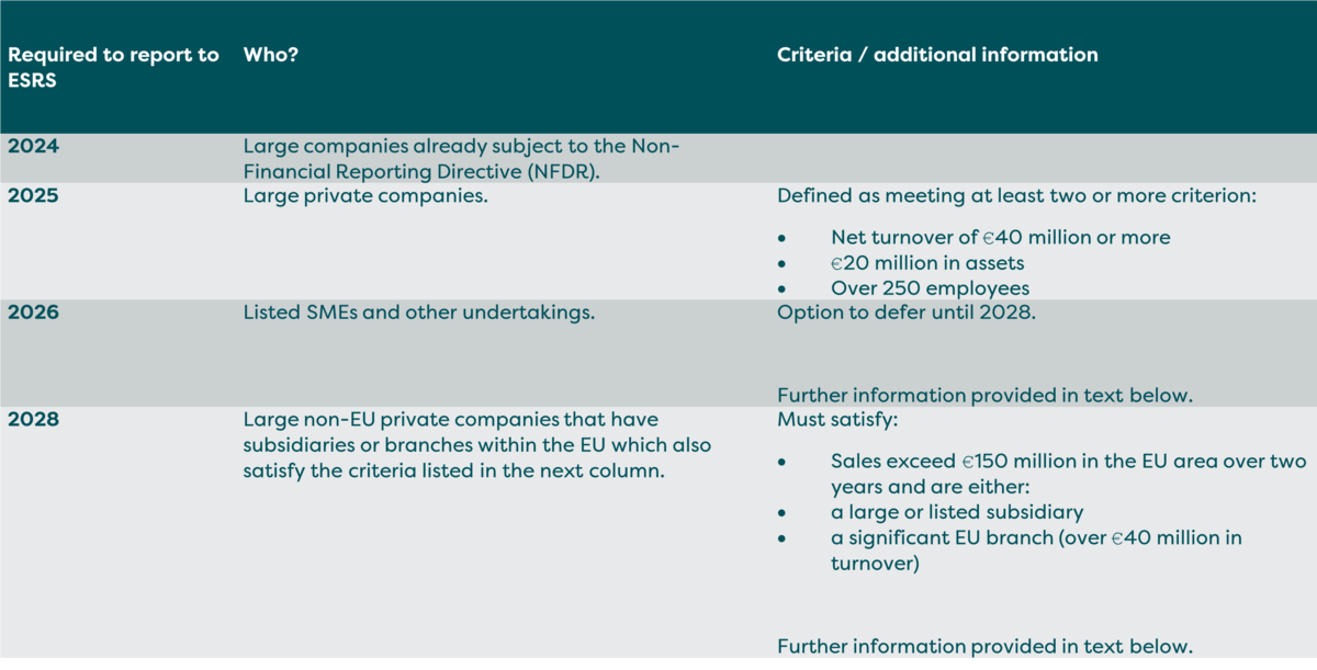 Reporting CSRD and ESRS: when, what, and how